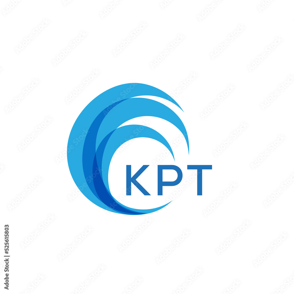 KPT letter logo. KPT blue image on white background. KPT Monogram logo ...