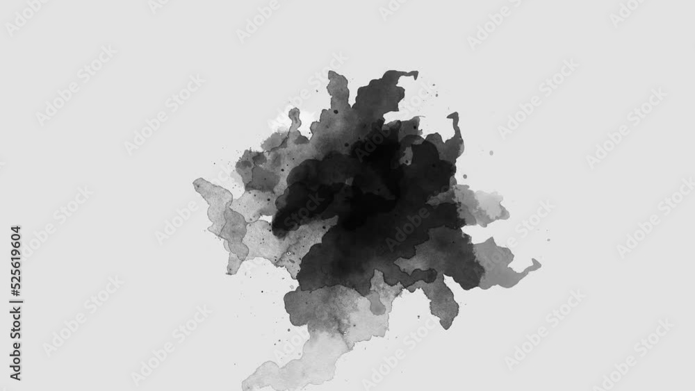 Black ink transition effects. ink splatter compositing, watercolor ...