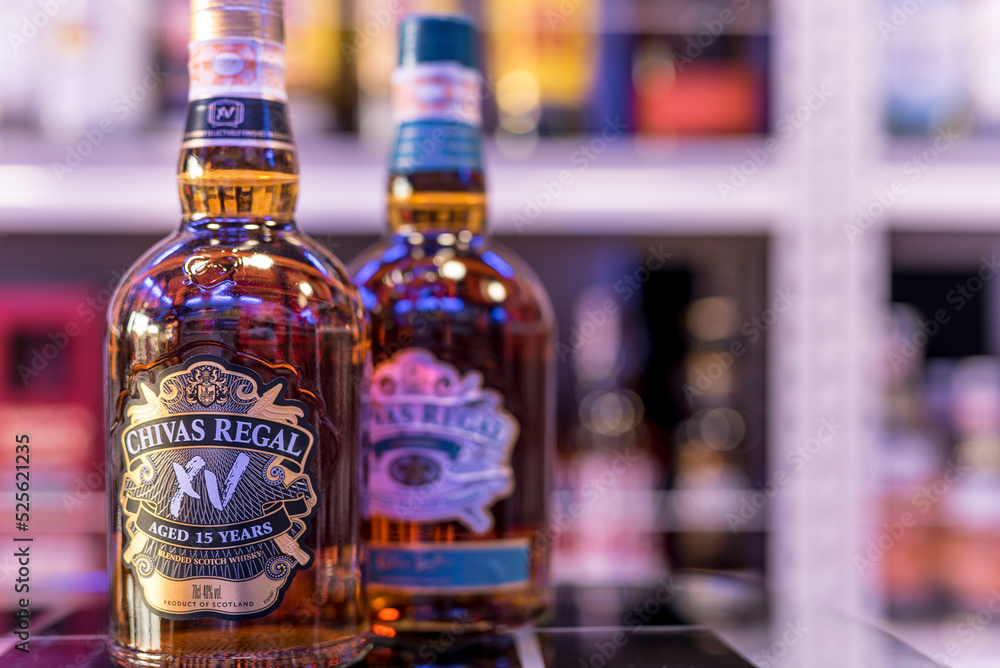 Chivas Regal aged 15 years blended scotch whisky paired with Mizunara ...