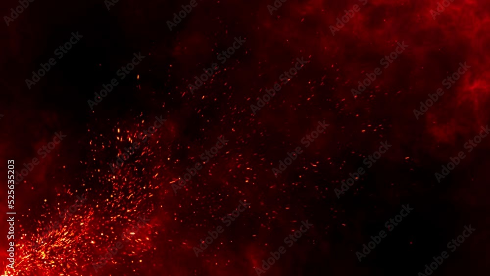 flame spark particle night abstract, campfire danger, burning fire heat ...