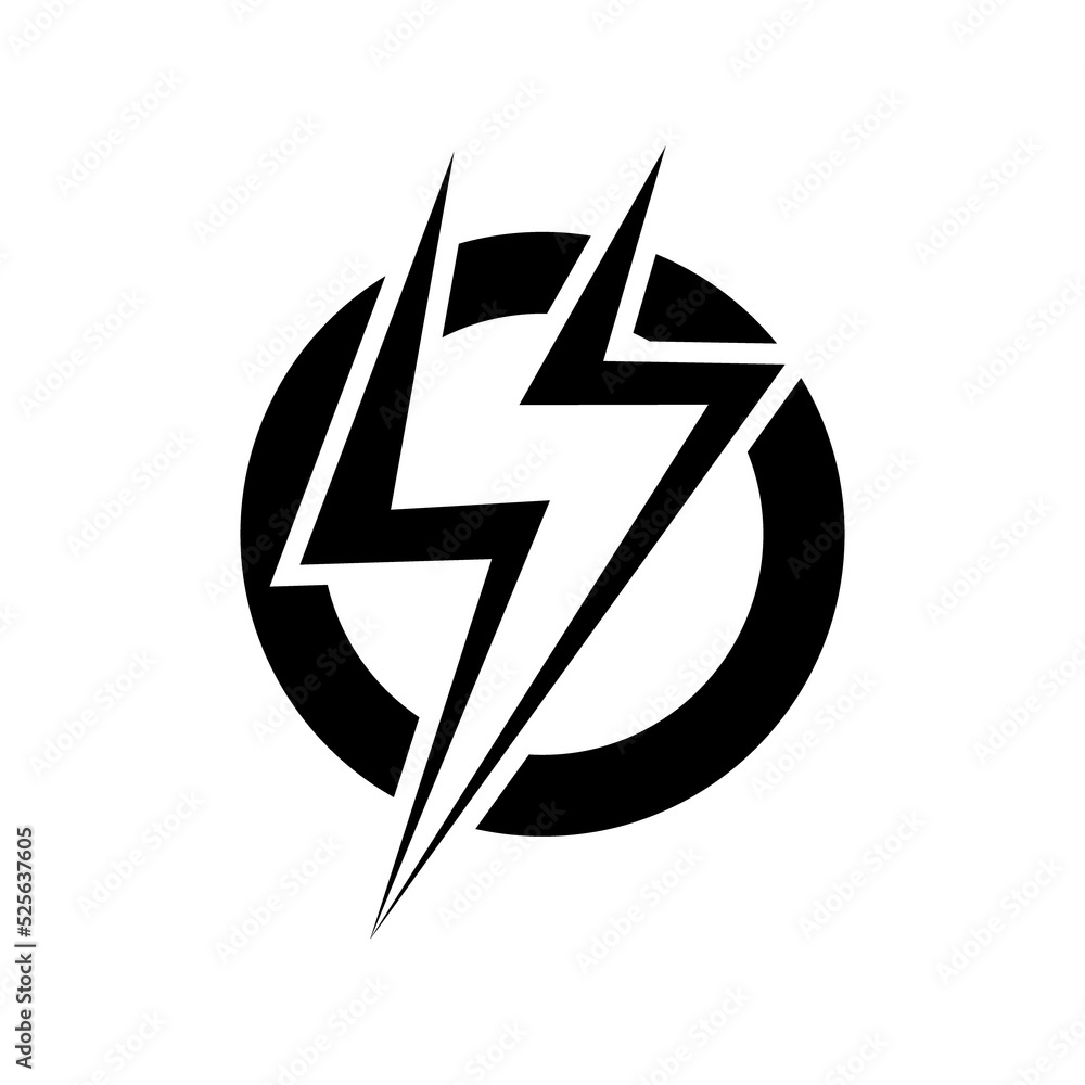 thunder icon png transparent Stock Illustration | Adobe Stock