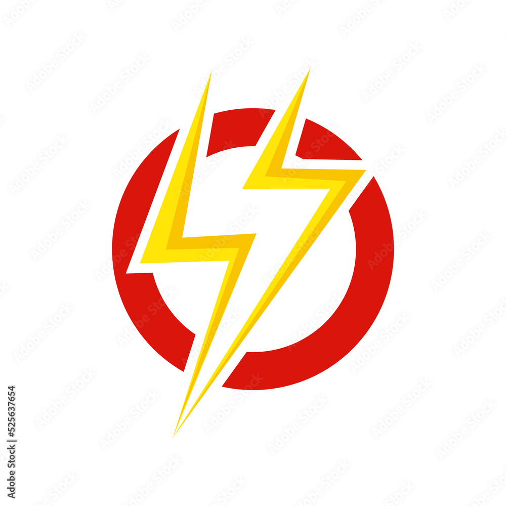 thunder icon png transparent Stock Illustration | Adobe Stock