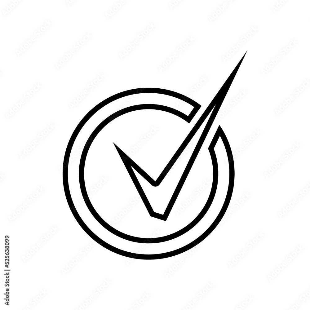 Tick icon png transparent Stock-Illustration | Adobe Stock