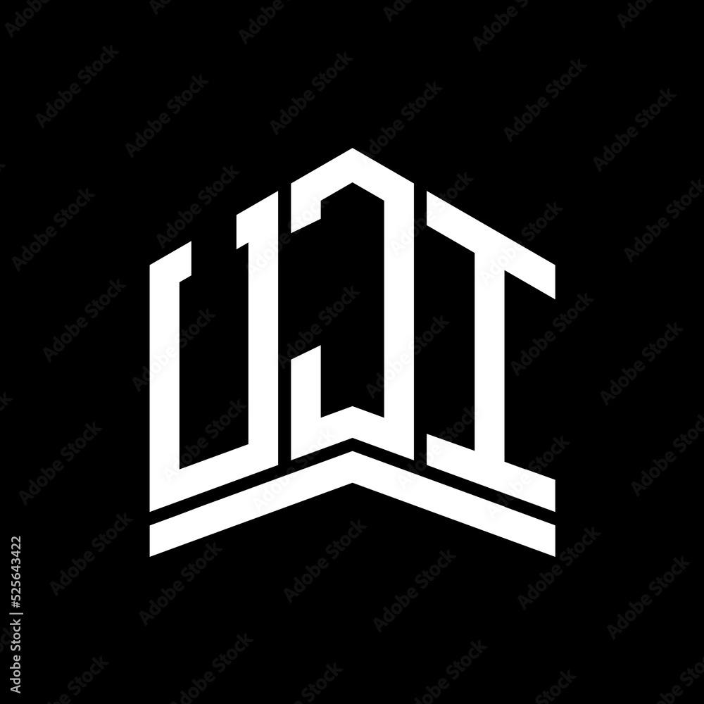UJI letter logo design.UJI creative initials monogram vector letter ...