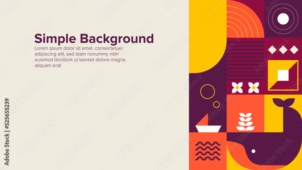 Simple shape background design Stock Vector | Adobe Stock