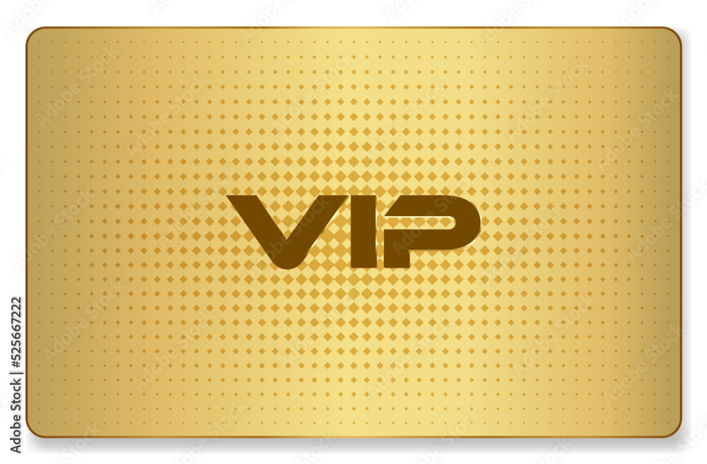 VIP membership card template with golden textured background. For clubs ...