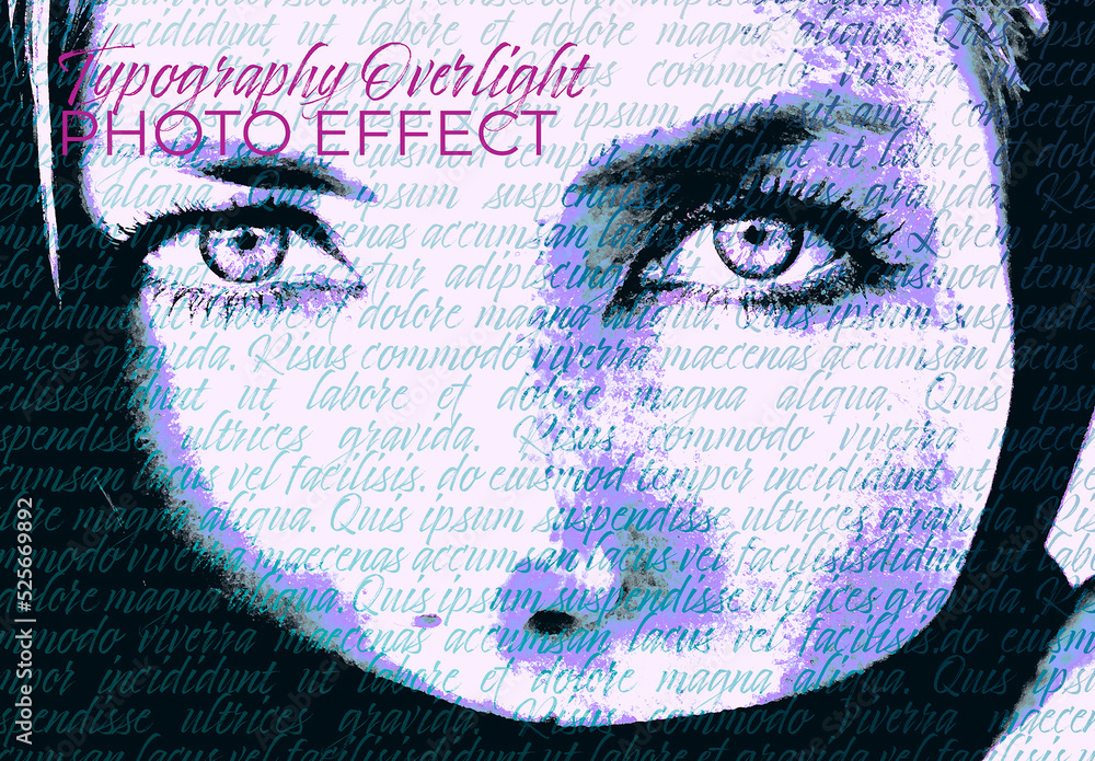 Typographic Overlay Photo Effect Stock Template | Adobe Stock