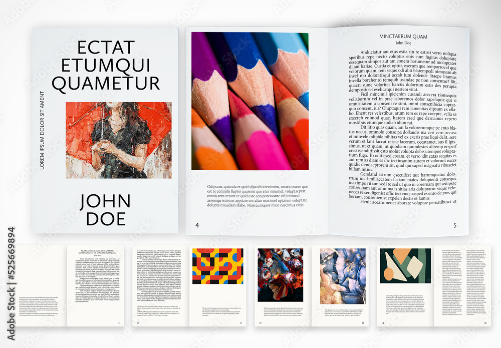 Graphic and Artistic Design Portfolio Stock Template | Adobe Stock