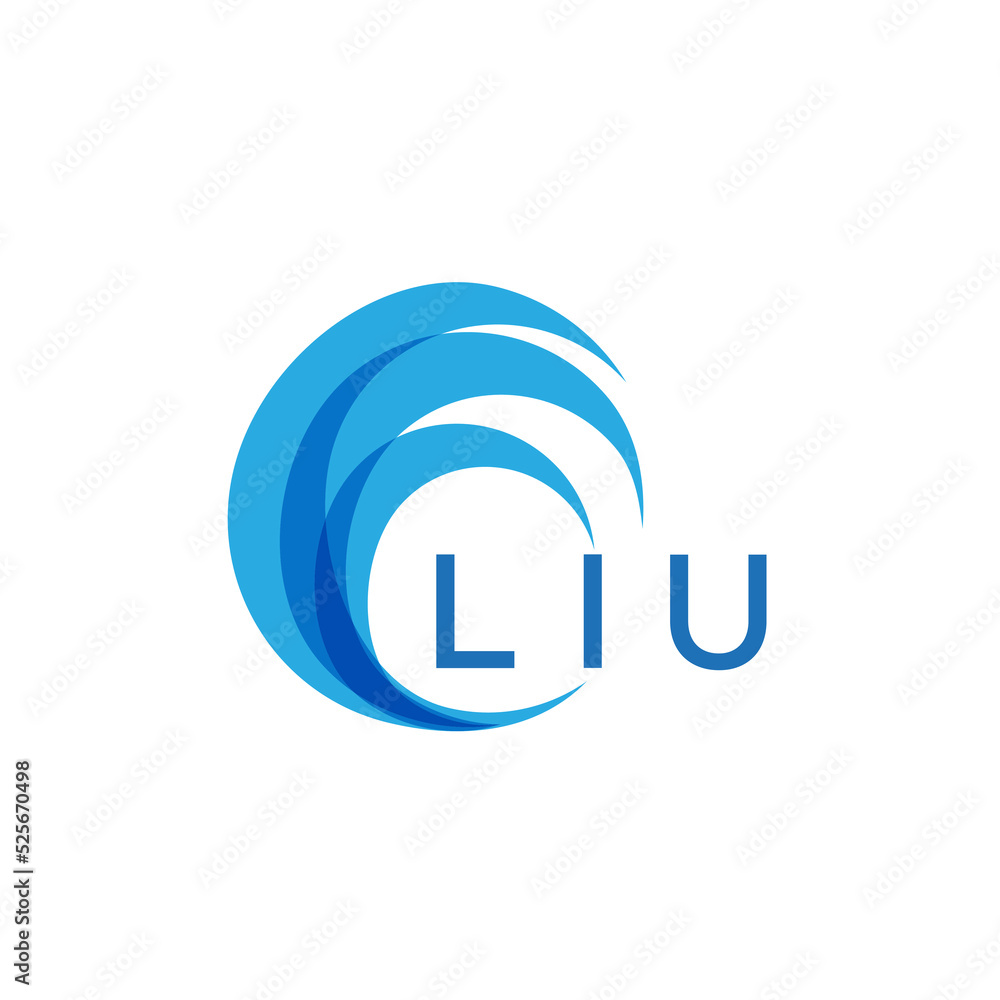 LIU letter logo. LIU blue image on white background. LIU Monogram logo ...