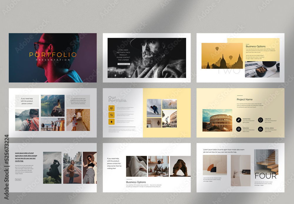 Portfolio Presentation Layout Stock Template | Adobe Stock