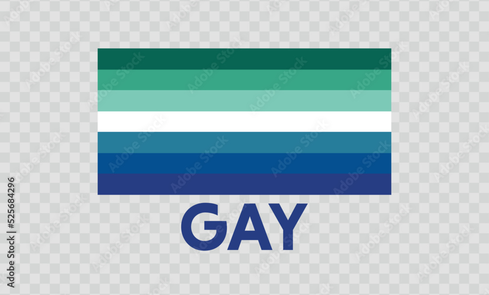 LGBTQ+ Pride Month, vector. Gay flag. İsolated on background Stock ...