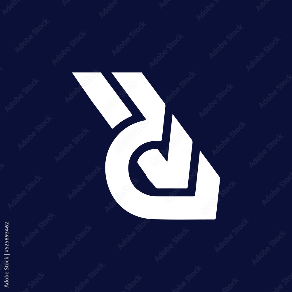 DV VD Logo Design , Initial Based VD DV Icon Stock Vector | Adobe Stock