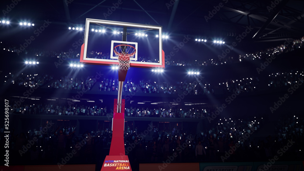 Basketball Arena with people crowds 3d render High quality 4k photo ...