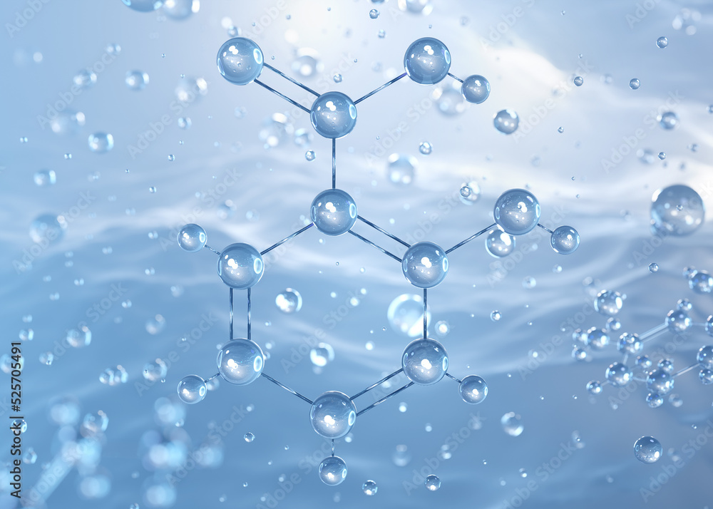 molecular structure of salicylic acid, abstract atoms and molecules ...