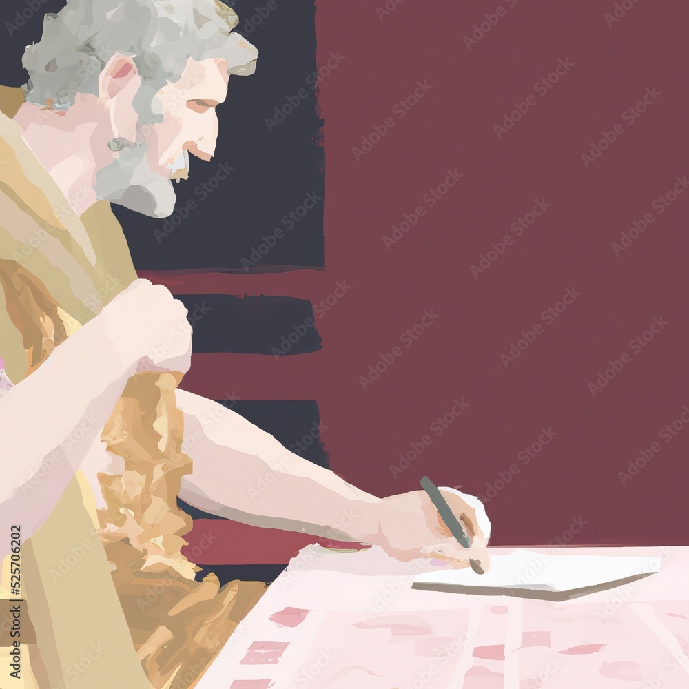 Marcus Aurelius Creating Meditations - Roman emperor and stoic ...