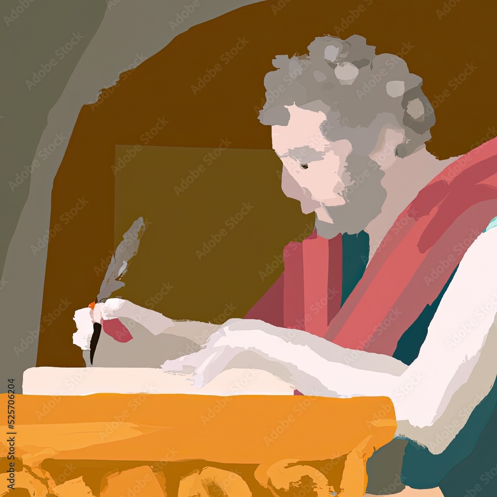 Marcus Aurelius Creating Meditations - Roman emperor and stoic ...