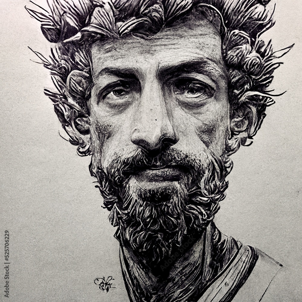 Marcus Aurelius Creating Meditations - Roman emperor and stoic ...