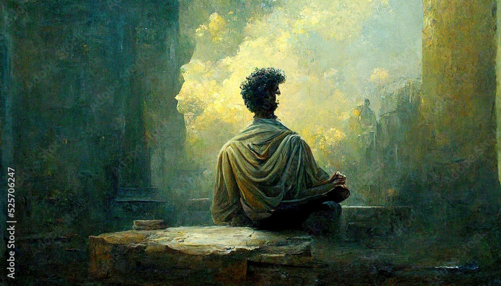 Marcus Aurelius Creating Meditations - Roman emperor and stoic ...