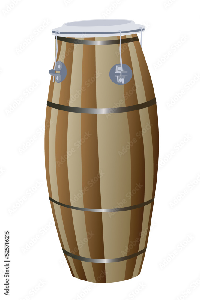 Atabaque wooden drawing. That musical instrument is a drum used in the ...