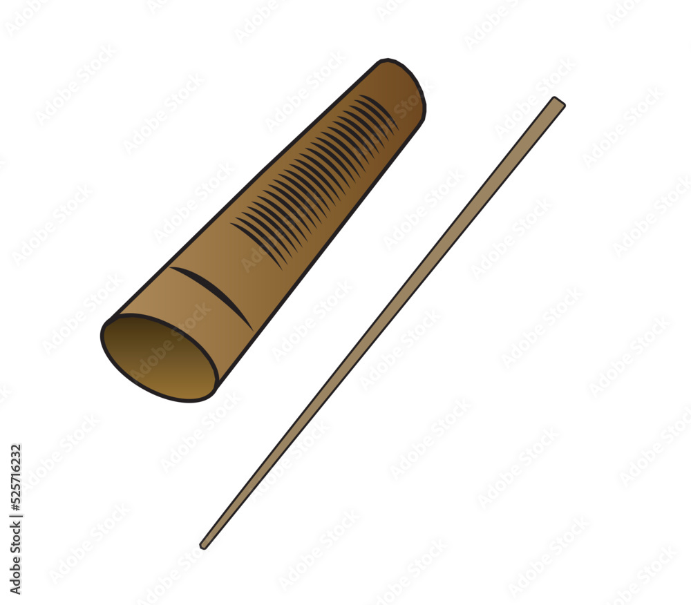 Reco-reco drawing. This is a scraper of African origin used as a ...