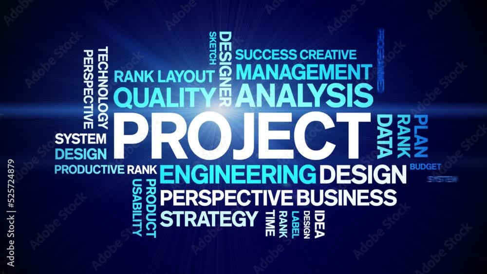 Project animated tag word cloud;text design animation kinetic ...