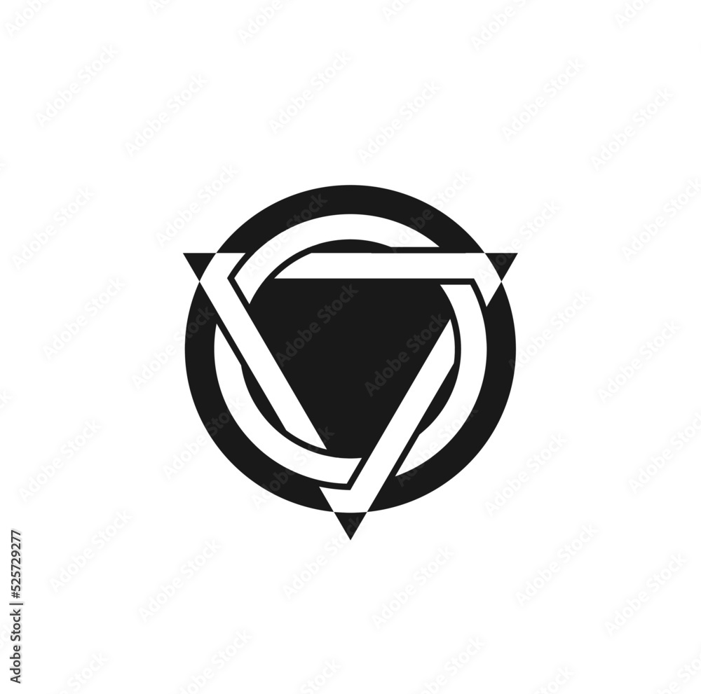Triangle and Circle Symbol. Logo Design. Vector Illustration. Stock ...