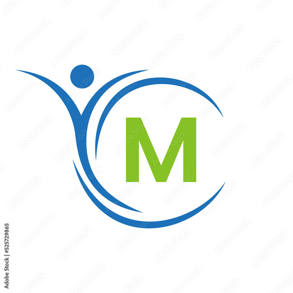 Initial Letter M Healthcare Logo. Doctor Logo Sign, Medical Pharmacy ...