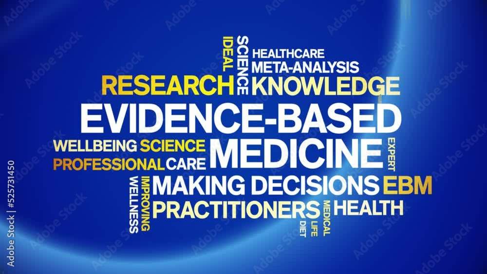 Evidence-Based Medicine animated tag word cloud;text design animation ...