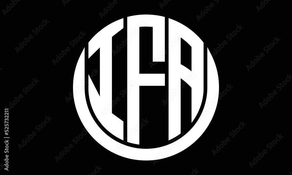 IFA three letter circle logo design vector template. monogram symbol on ...