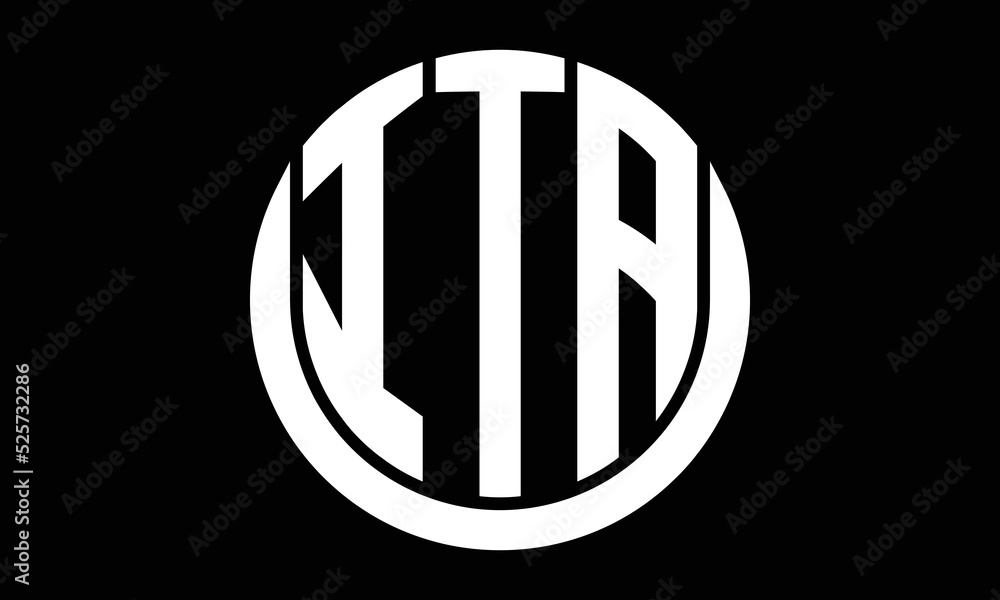 ITA three letter circle logo design vector template. monogram symbol on ...