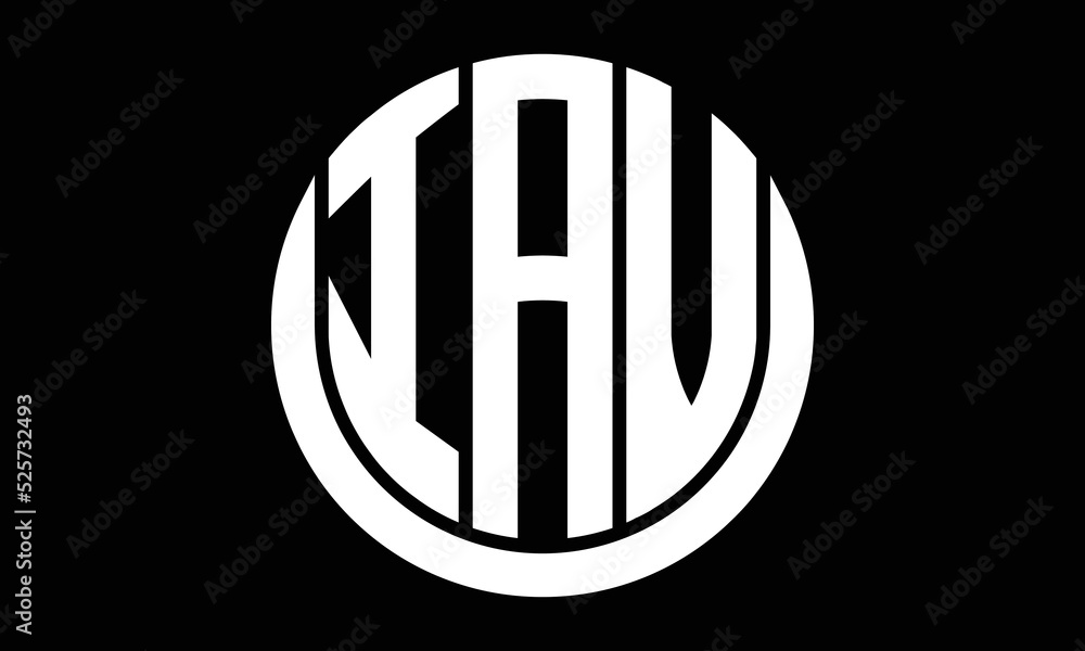 IAV three letter circle logo design vector template. monogram symbol on ...