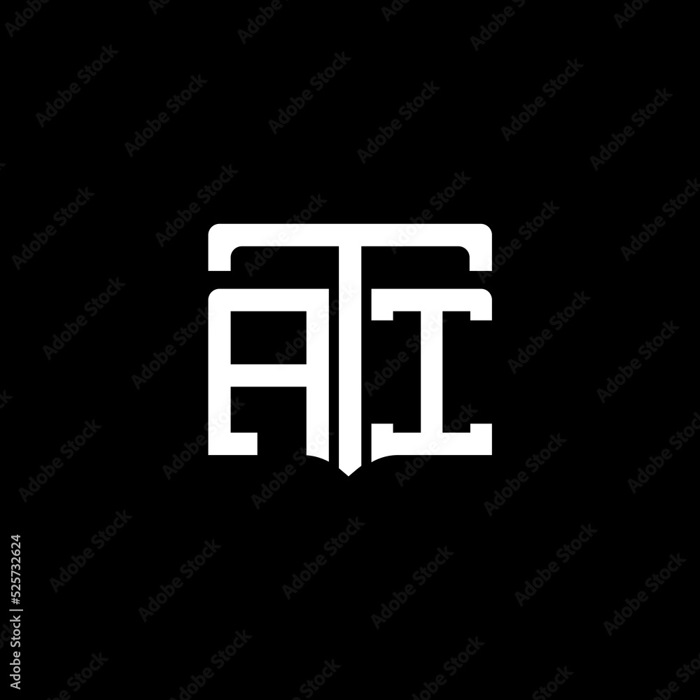 ATI letter logo design on black background. ATI creative monogram ...