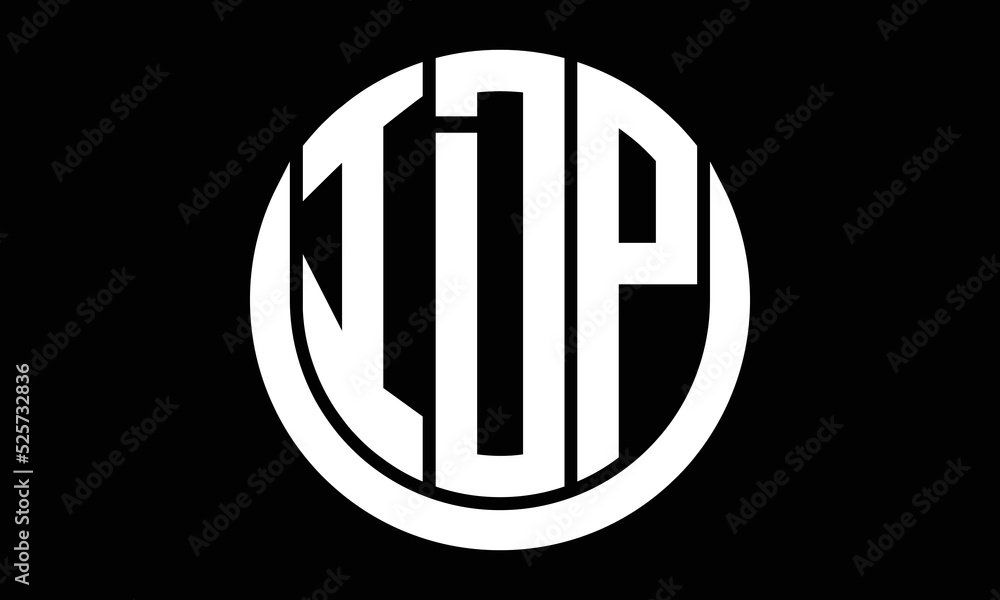 IDP three letter circle logo design vector template. monogram symbol on ...