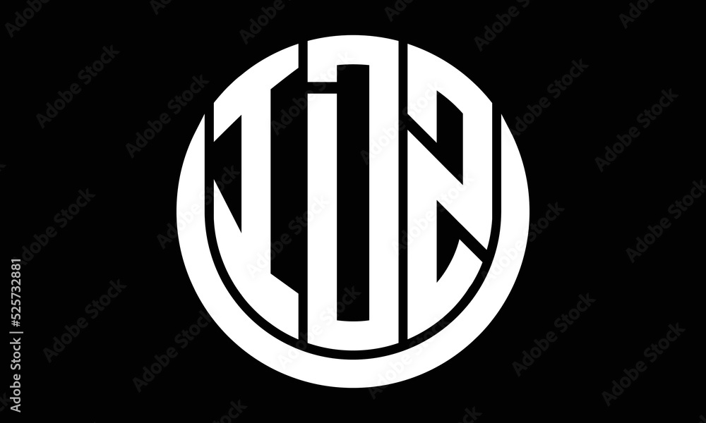 IDZ three letter circle logo design vector template. monogram symbol on ...