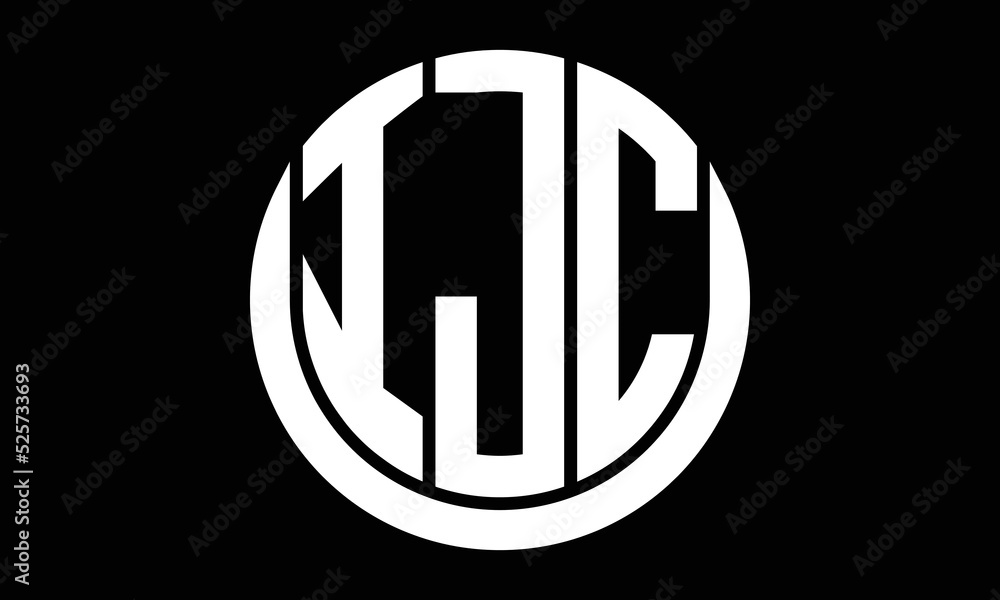 IJC three letter circle logo design vector template. monogram symbol on ...