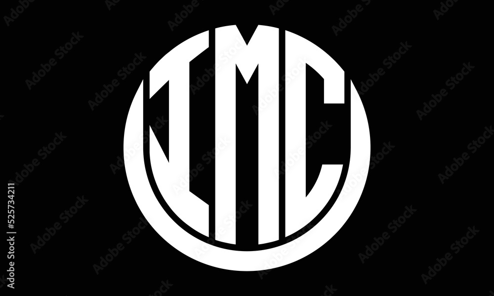 IMC three letter circle logo design vector template. monogram symbol on ...