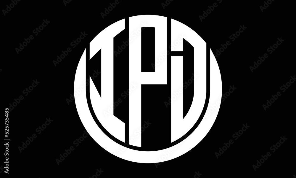 IPD three letter circle logo design vector template. monogram symbol on ...