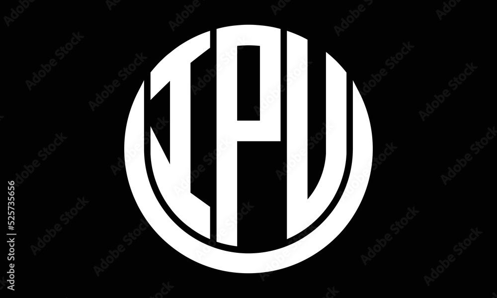 IPU three letter circle logo design vector template. monogram symbol on ...