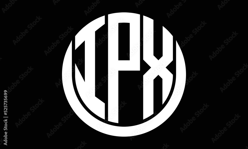 IPX three letter circle logo design vector template. monogram symbol on ...