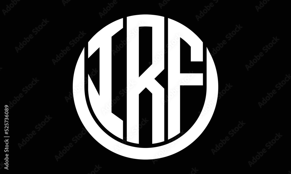 IRF three letter circle logo design vector template. monogram symbol on ...