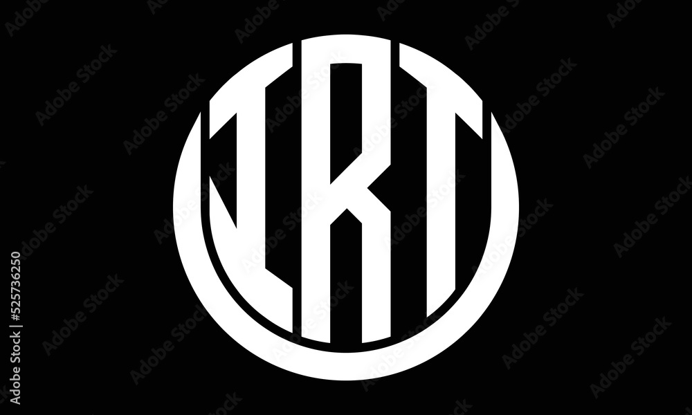 IRT three letter circle logo design vector template. monogram symbol on ...