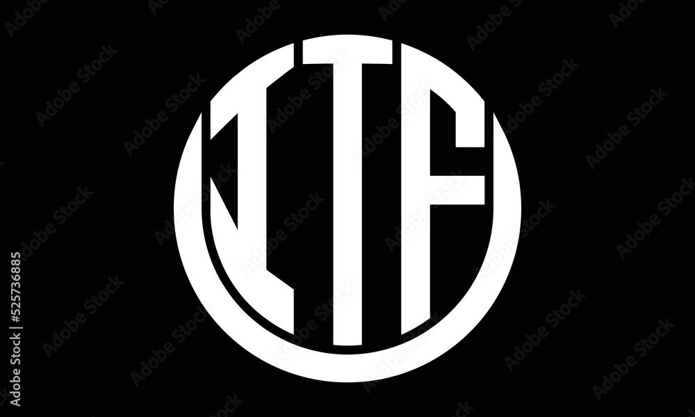 ITF three letter circle logo design vector template. monogram symbol on ...