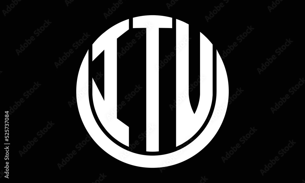 ITV three letter circle logo design vector template. monogram symbol on ...