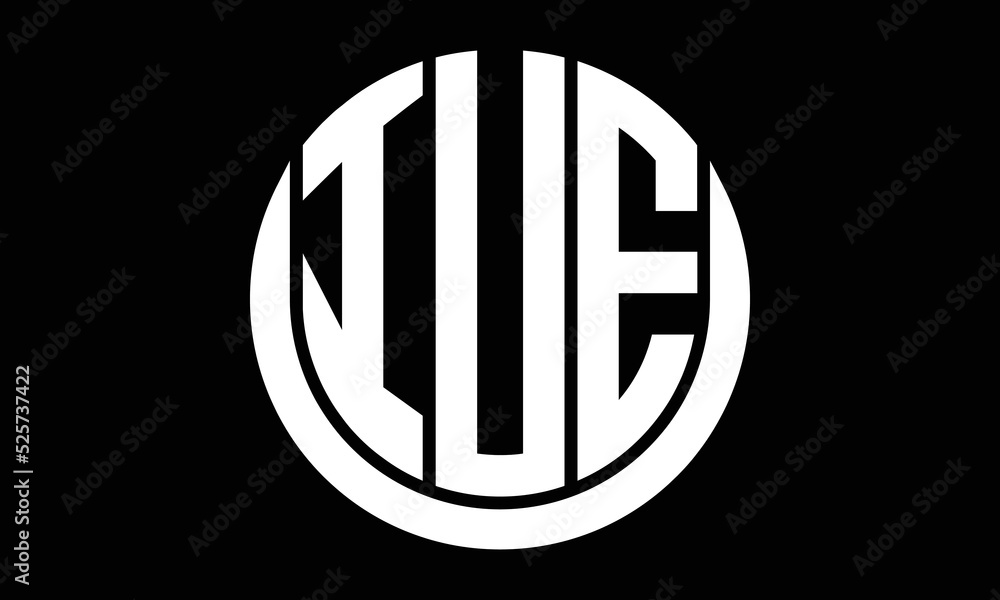 IVE three letter circle logo design vector template. monogram symbol on ...