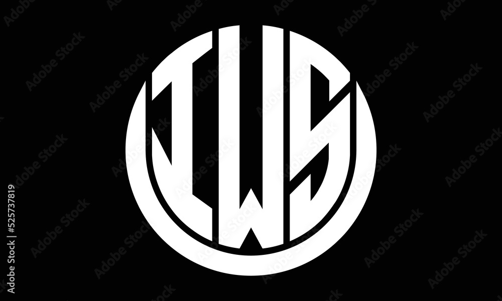IWS three letter circle logo design vector template. monogram symbol on ...