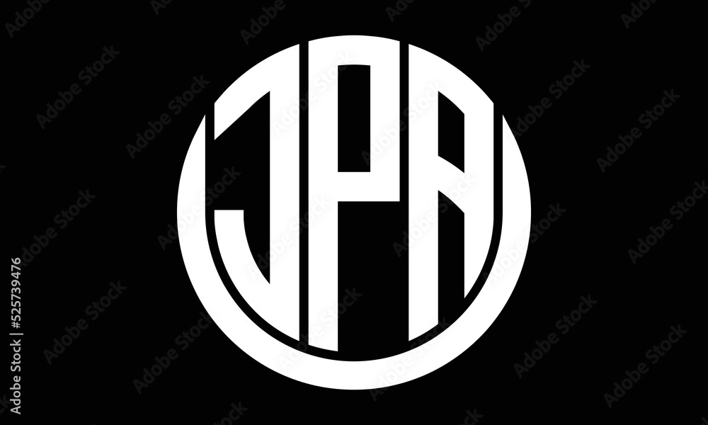 JPA three letter circle logo design vector template. monogram symbol on ...
