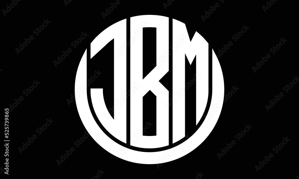 JBM three letter circle logo design vector template. monogram symbol on ...