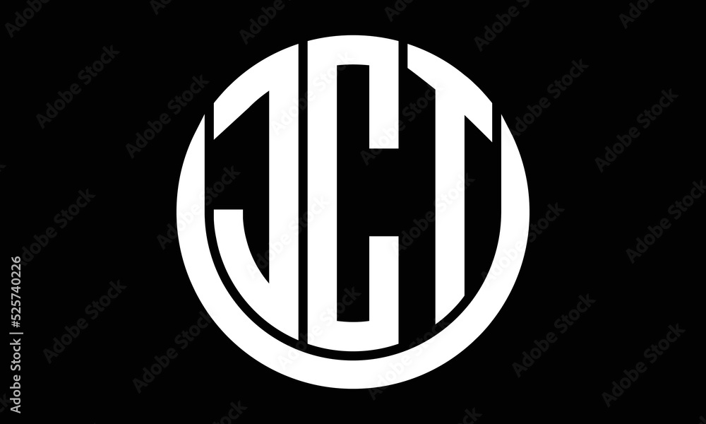 JCT three letter circle logo design vector template. monogram symbol on ...