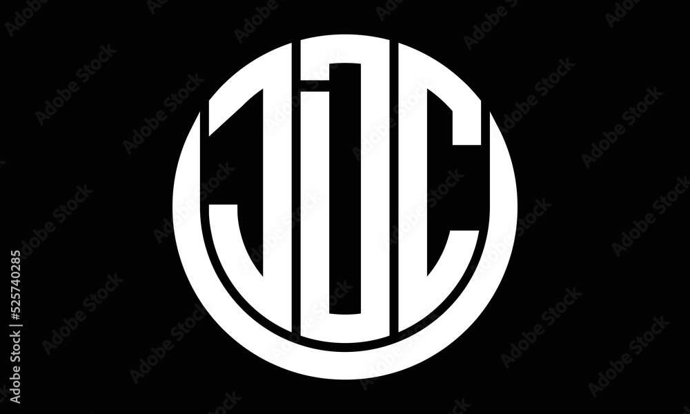 JDC three letter circle logo design vector template. monogram symbol on ...