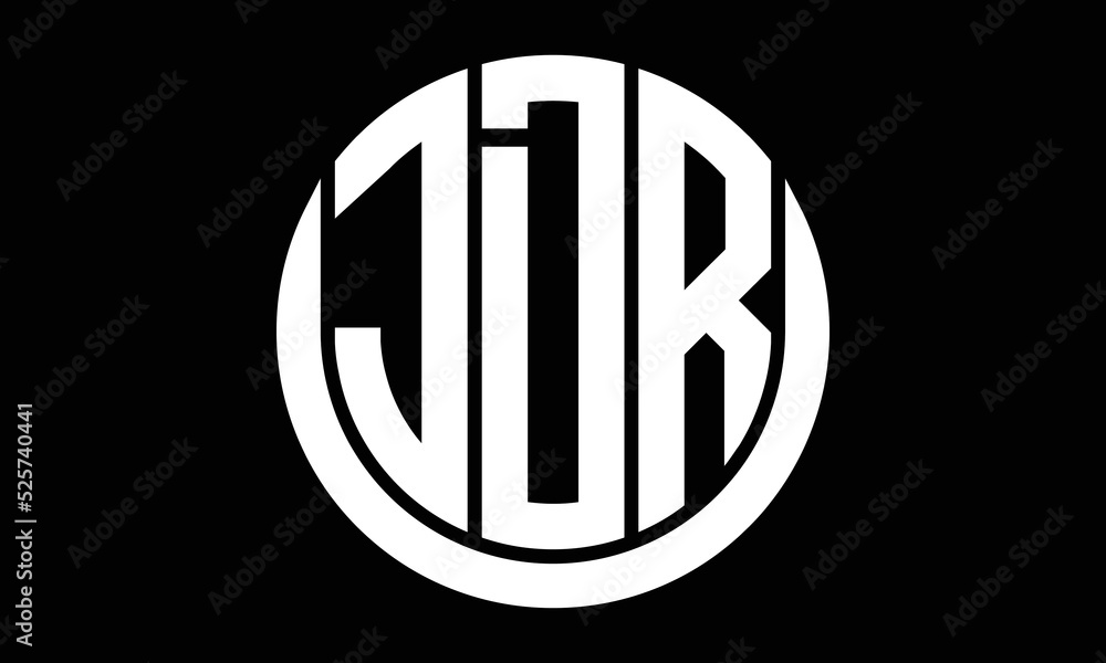 JDR three letter circle logo design vector template. monogram symbol on ...